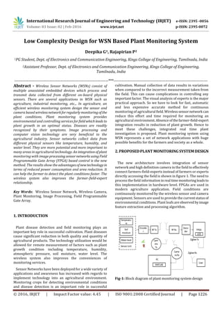 Low Complexity Design for WSN Based Plant Monitoring System | PDF