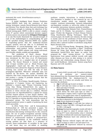 Prediction of Heart Disease Using Data Mining Techniques- A Review | PDF