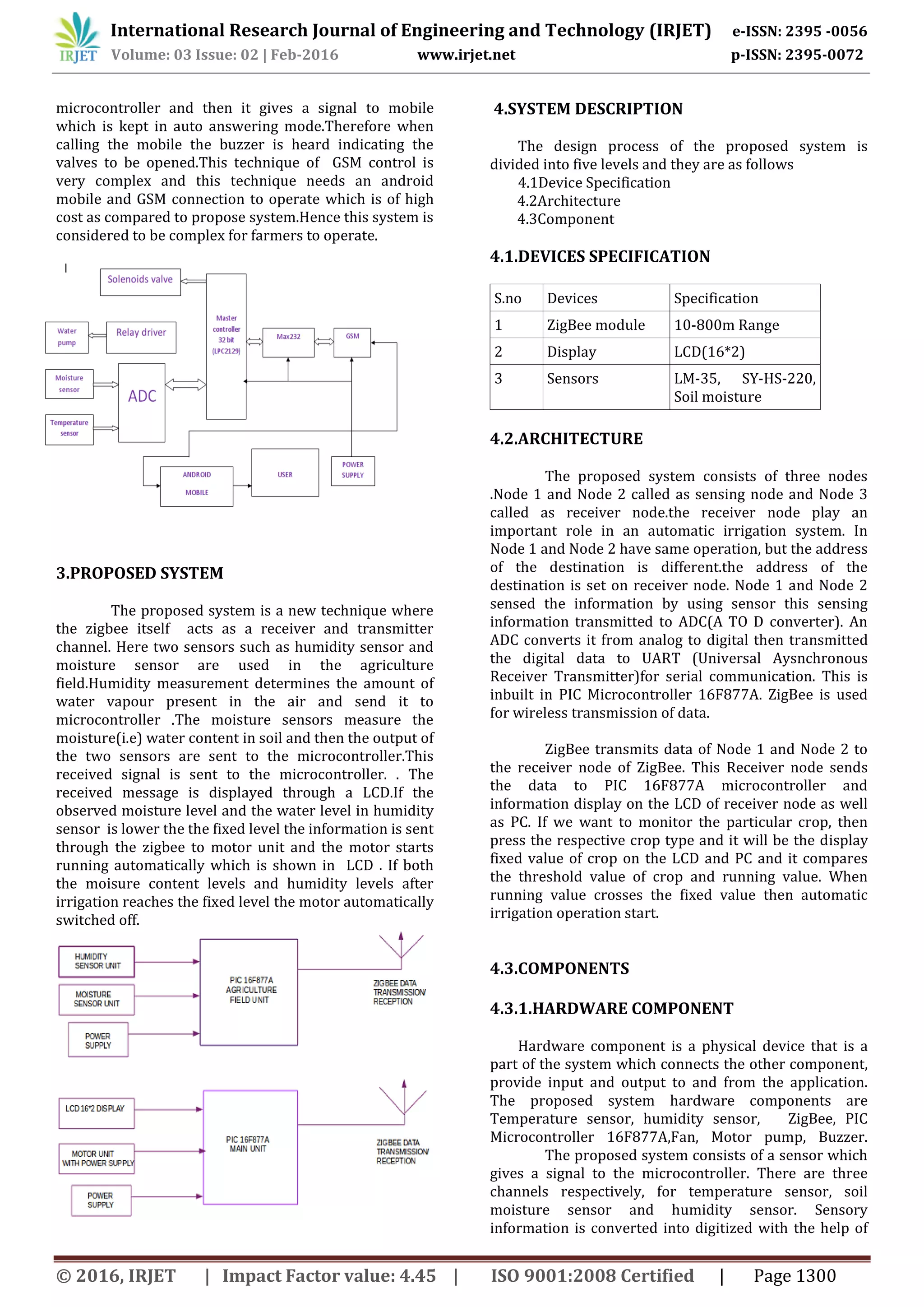 Automatic Irrigation Control Using Wireless Sensor Network | PDF