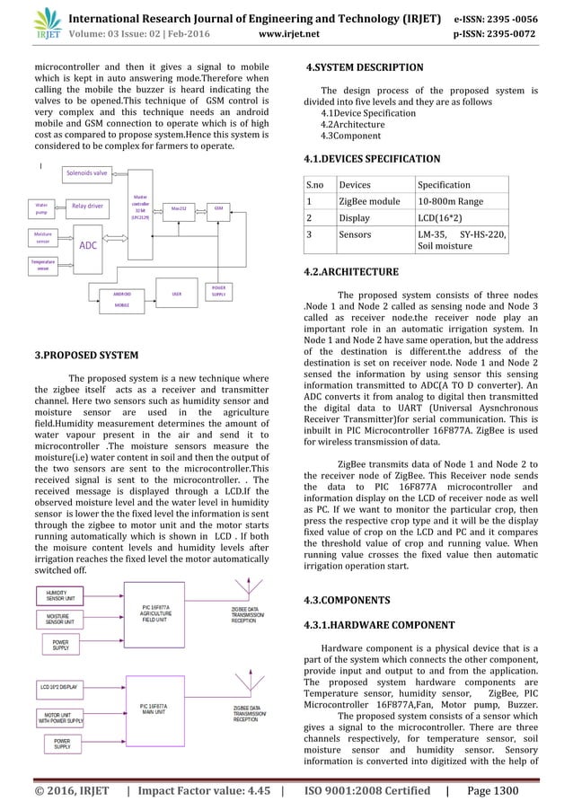 Automatic Irrigation Control Using Wireless Sensor Network | PDF