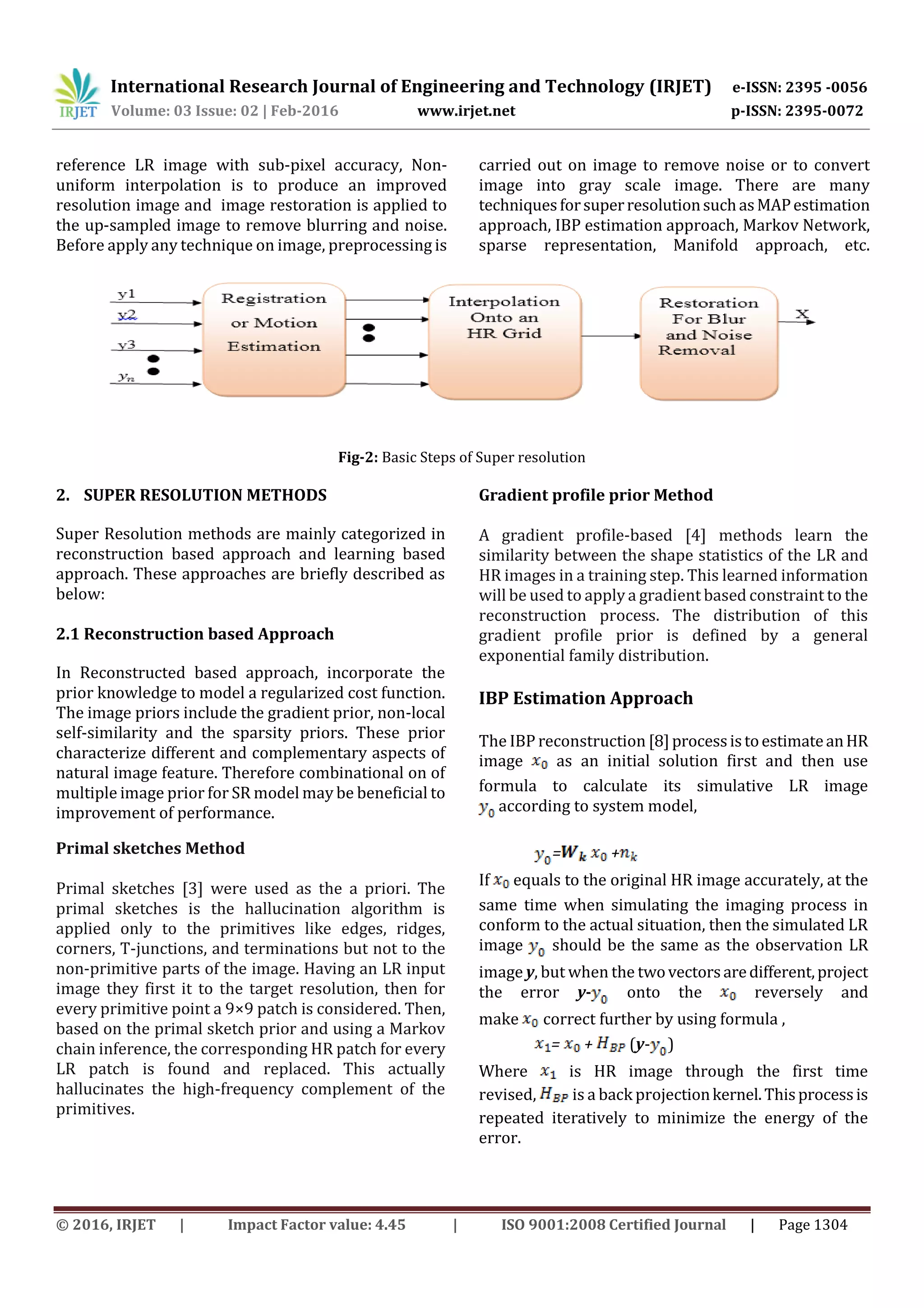 Analysis of Various Single Frame Super Resolution Techniques for better ...