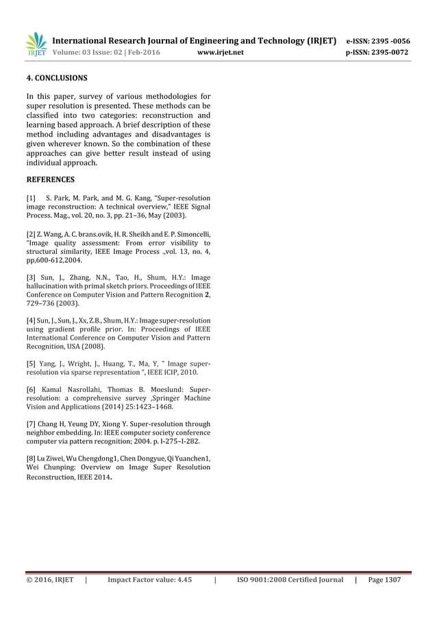 Analysis of Various Single Frame Super Resolution Techniques for better PSNR | PDF | Photo ...