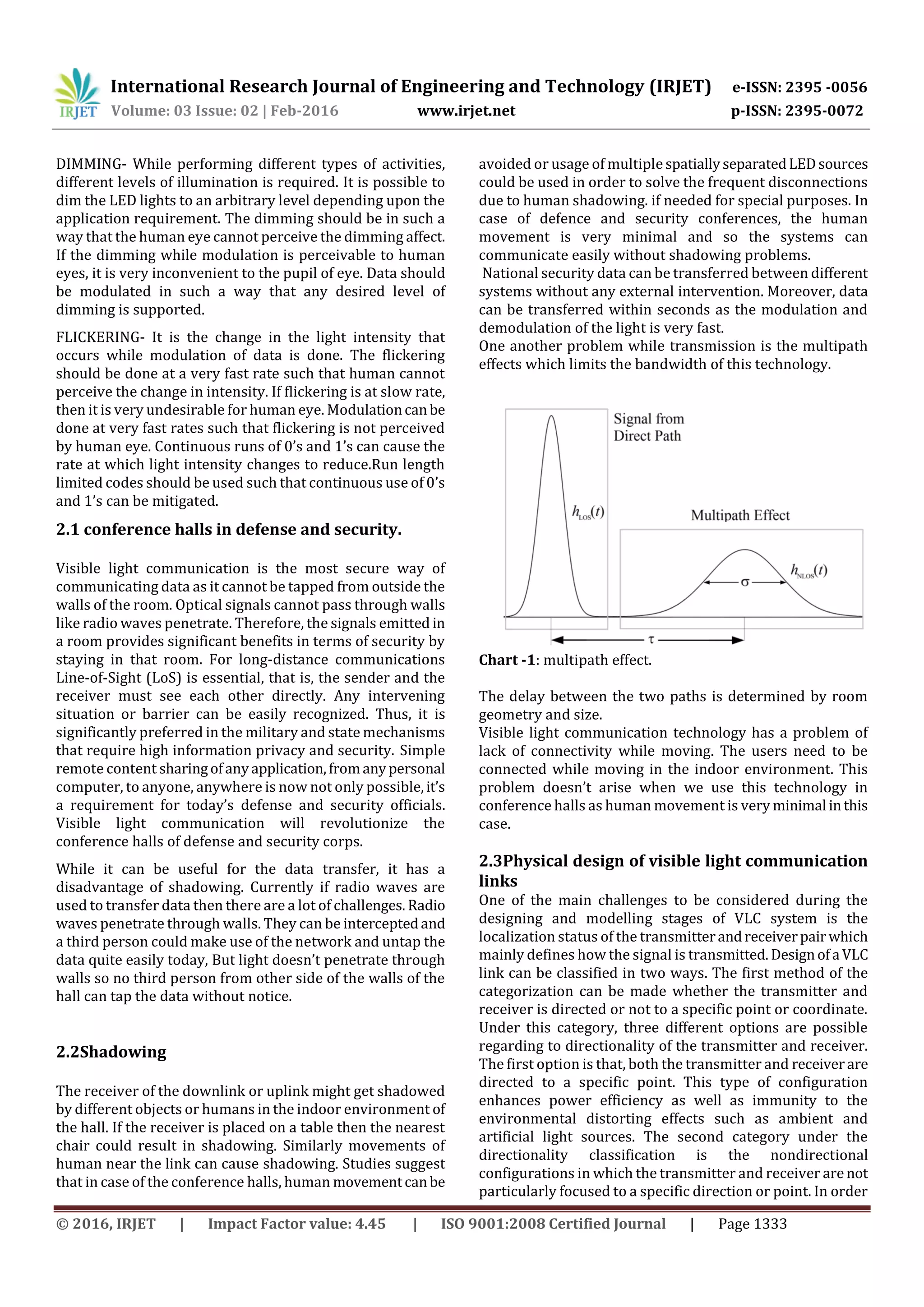 Visible Light Communication in Defence and Security | PDF