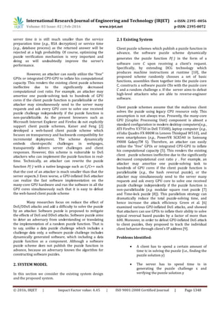 Mitigation of Distributed Denial of Service Attacks by Using Software Puzzle | PDF | Internet ...