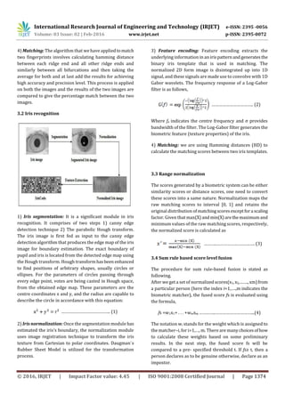 Sum Rule Based Matching Score Level Fusion of Fingerprint and Iris Images for Multimodal ...