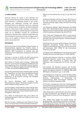 Sum Rule Based Matching Score Level Fusion of Fingerprint and Iris Images for Multimodal ...