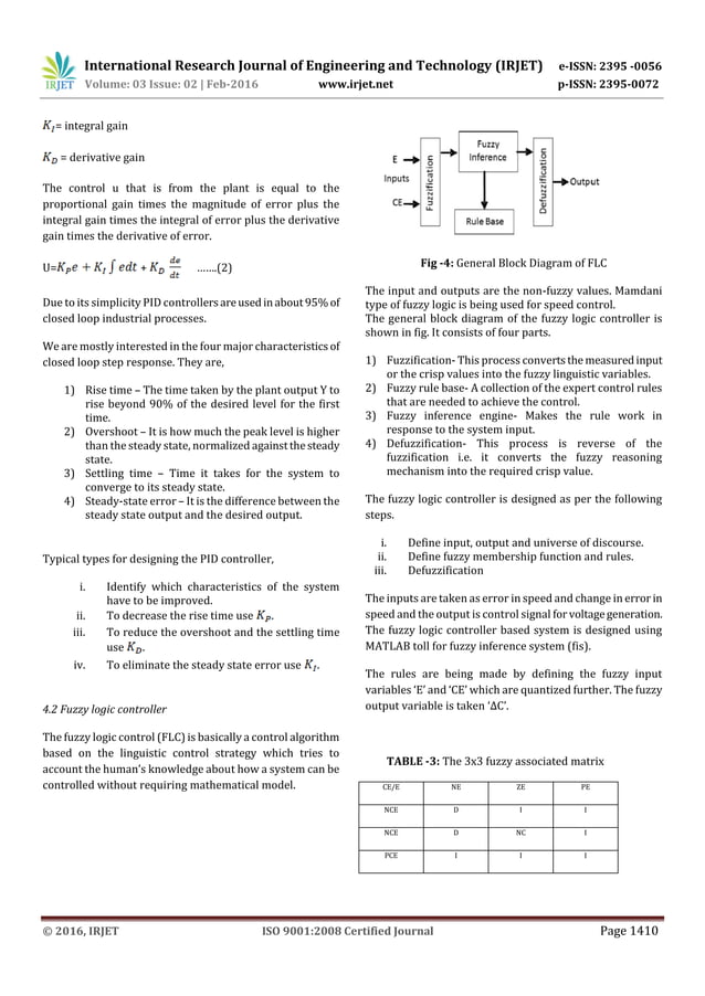 A Comparative Study of PID and Fuzzy Controller for Speed Control of Brushless DC Motor Drive | PDF
