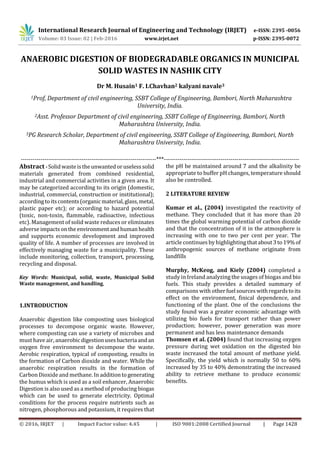 Anaerobic Digestion of Biodegradable Organics in Municipal Solid Wastes ...