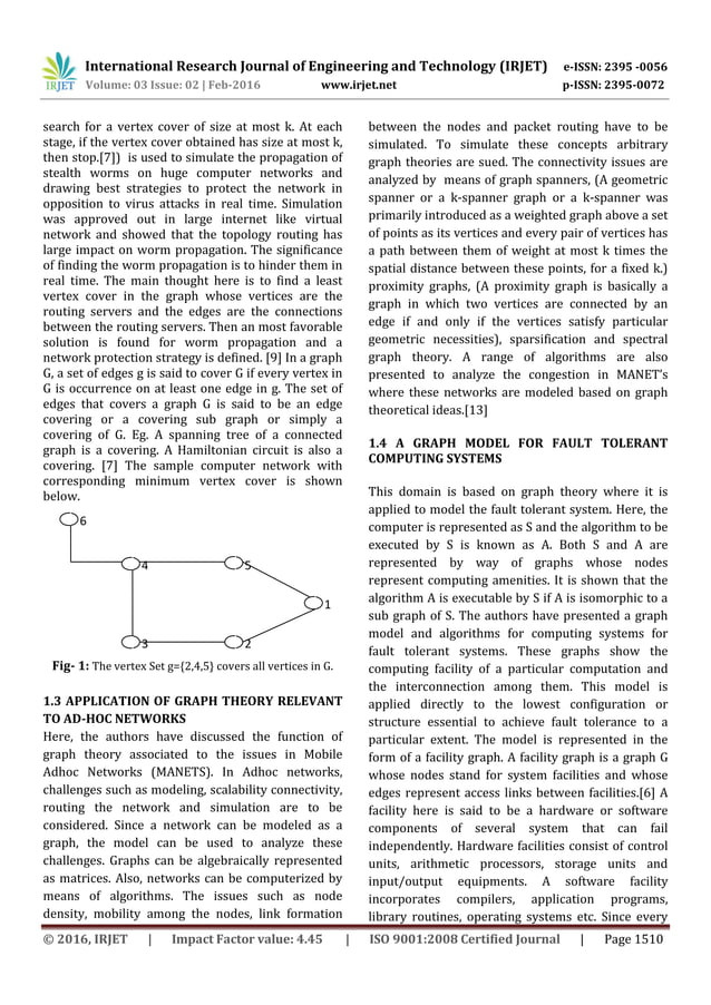 Analysis of Impact of Graph Theory in Computer Application | PDF