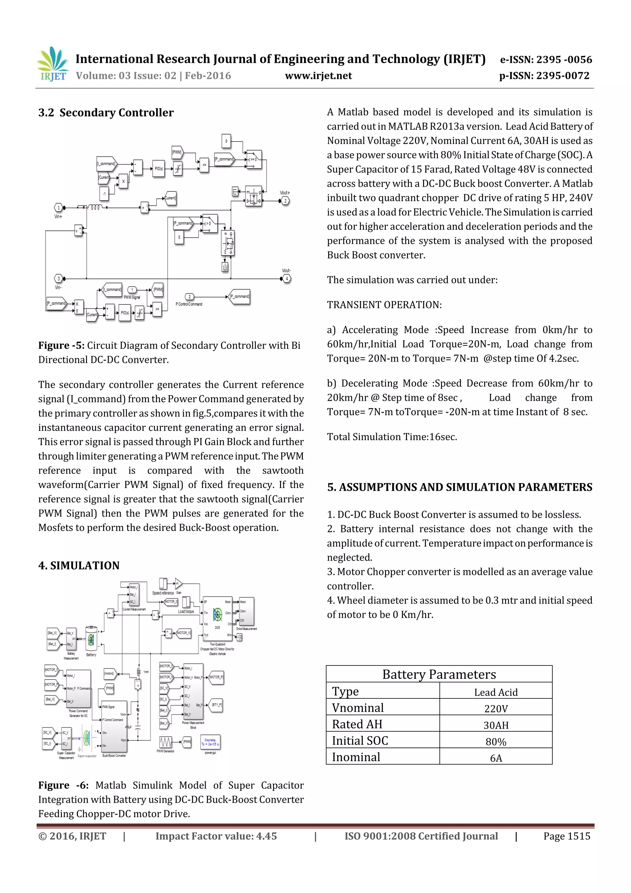 Integration of Ultra Capacitor with Battery using DC-DC Bidirectional Buck Boost Converter in an ...