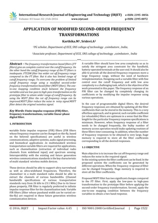 Application of Modified Second-Order Frequency Transformations | PDF | Digital Audio | Computer ...