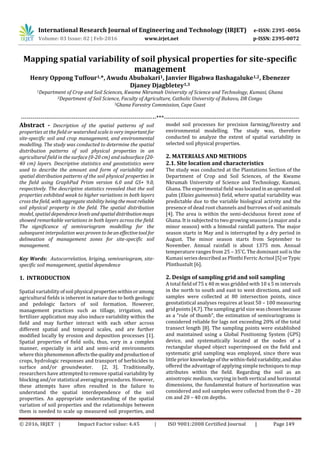 Mapping spatial variability of soil physical properties for site-specific management | PDF