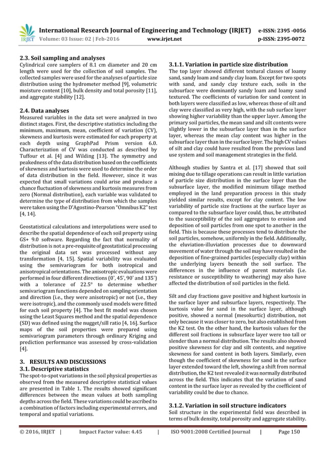 Mapping spatial variability of soil physical properties for site-specific management | PDF