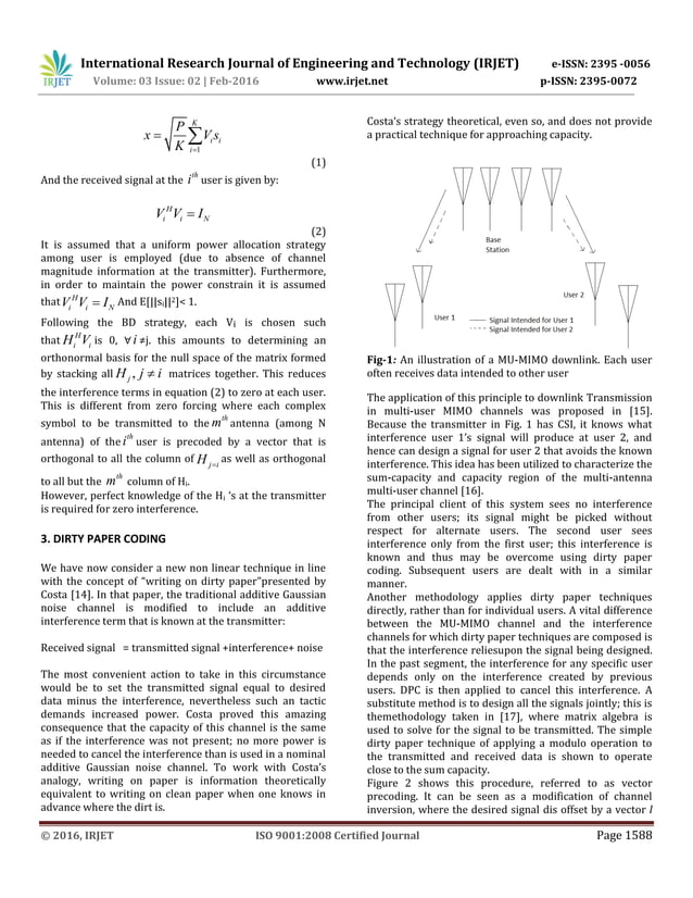 Multi user-MIMO Broadcast Channel techniques | PDF