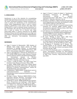 Multi user-MIMO Broadcast Channel techniques | PDF