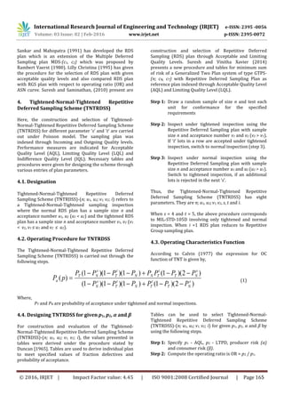 Certain Results on Tightened-Normal-Tightened Repetitive Deferred Sampling Scheme (TNTRDSS ...