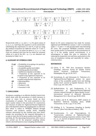 Certain Results on Tightened-Normal-Tightened Repetitive Deferred Sampling Scheme (TNTRDSS ...