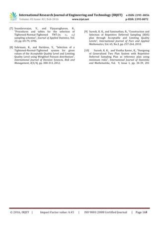 Certain Results on Tightened-Normal-Tightened Repetitive Deferred Sampling Scheme (TNTRDSS ...