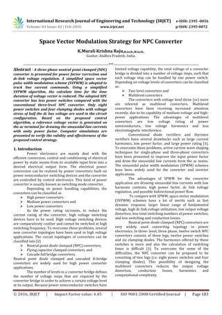 Space Vector Modulation Strategy for NPC Converter | PDF