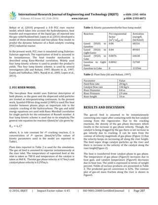 CFD Modeling of FCC Riser Reactor | PDF