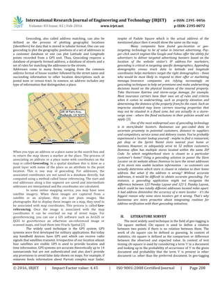 A Cluster Based Approach for Geographic Mapping | PDF