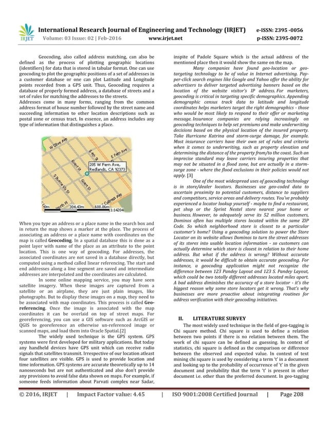 A Cluster Based Approach for Geographic Mapping | PDF