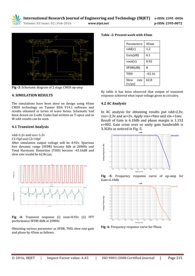 A Low Noise Two Stage Operational Amplifier on 45nm CMOS Process | PDF ...