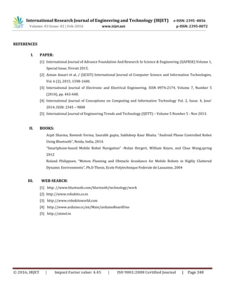 Obstacle Avoidance Robotic Vehicle Using Ultrasonic Sensor, Android and Bluetooth For Obstacle ...