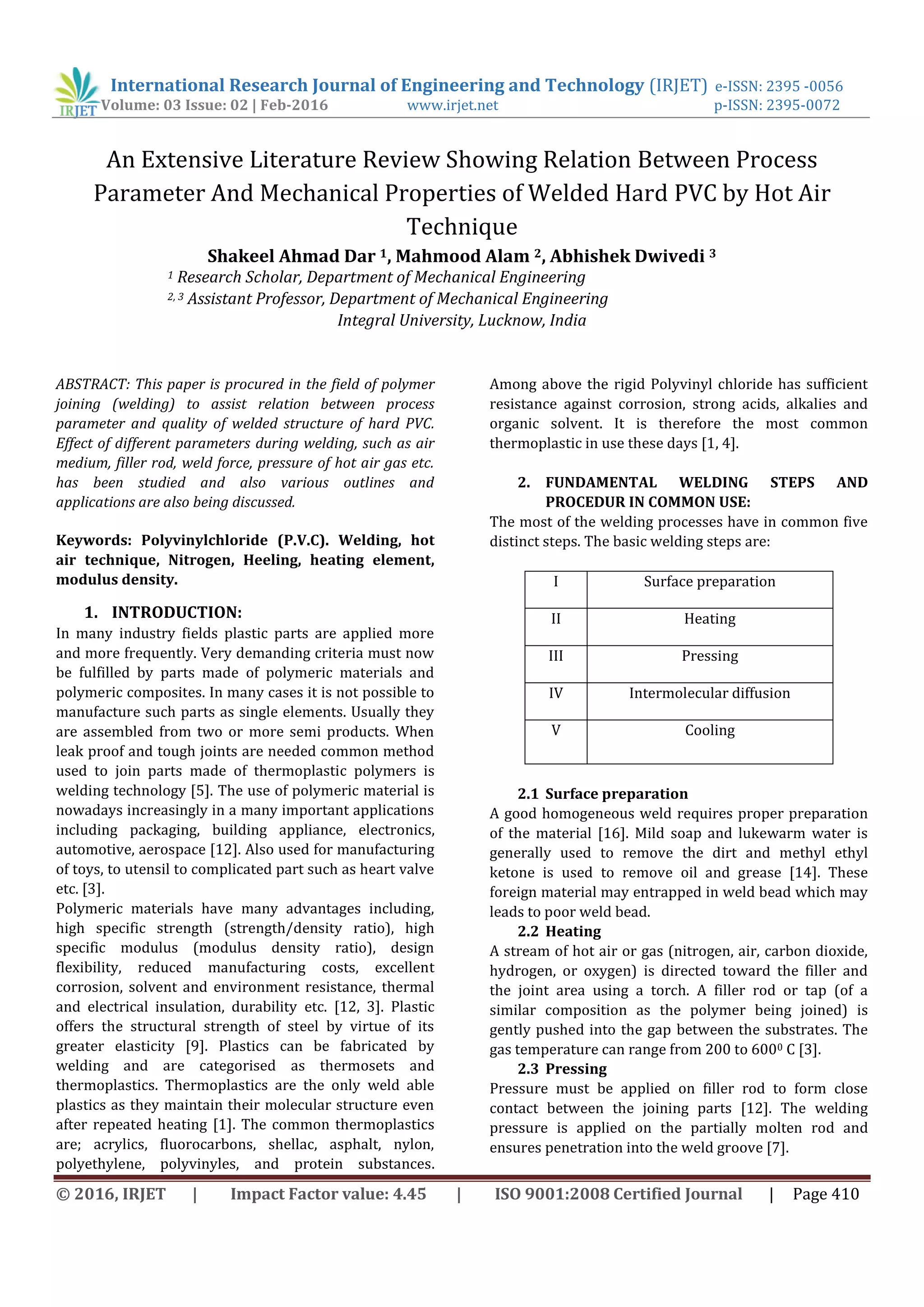 An Extensive Literature Review Showing Relation Between Process ...