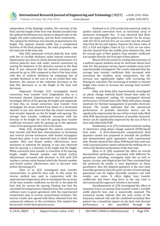 Review of Convective Heat Transfer from Plate Fins Under Natural and ...