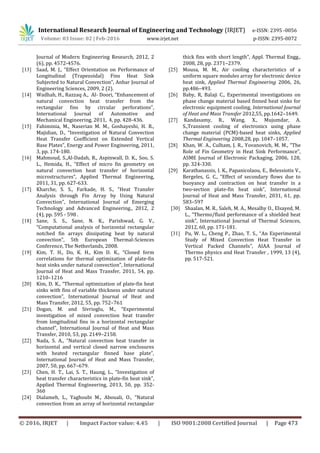 Review of Convective Heat Transfer from Plate Fins Under Natural and ...