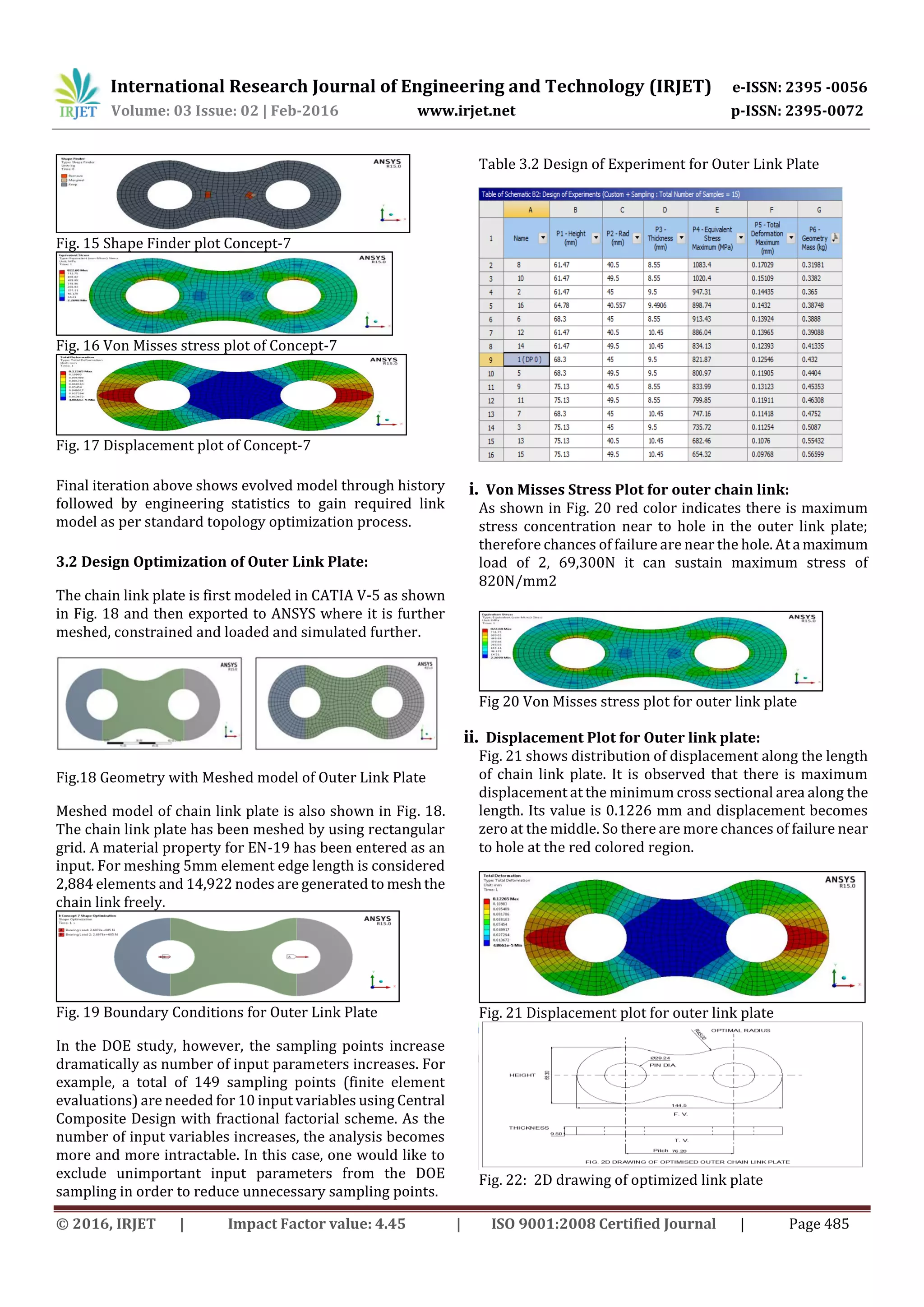 Design Optimization of Roller Chain Link Plate used in Sugar Industry | PDF | Physics | Science