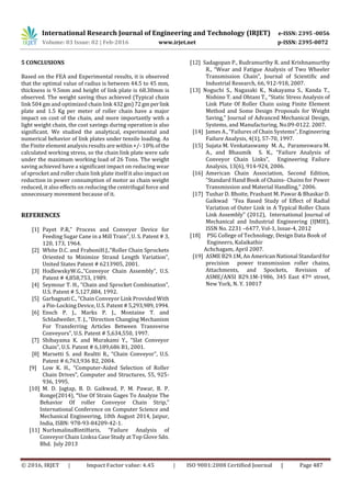 Design Optimization of Roller Chain Link Plate used in Sugar Industry | PDF | Physics | Science