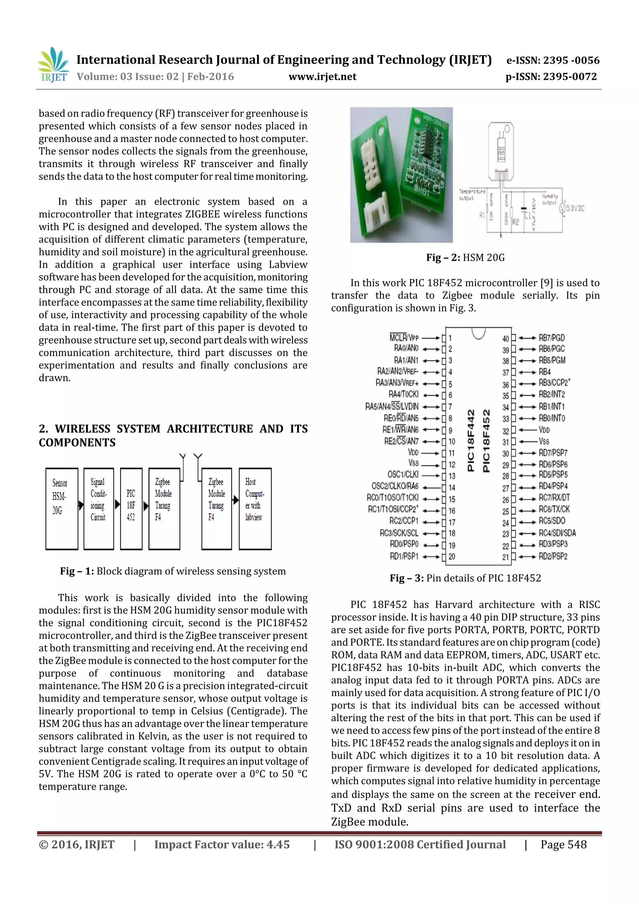Wireless Sensor Network Based Precision Green House Management System | PDF | Gardening | Home ...