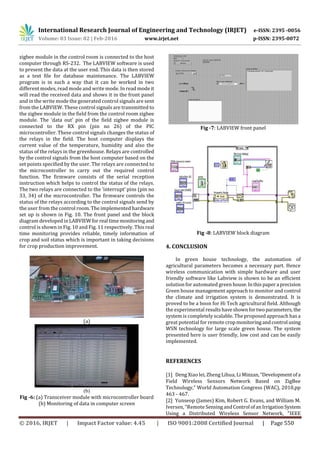 Wireless Sensor Network Based Precision Green House Management System | PDF | Gardening | Home ...