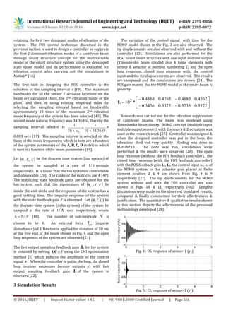 Control of vibrations in smart intelligent structures for a multivariable case using fast ...
