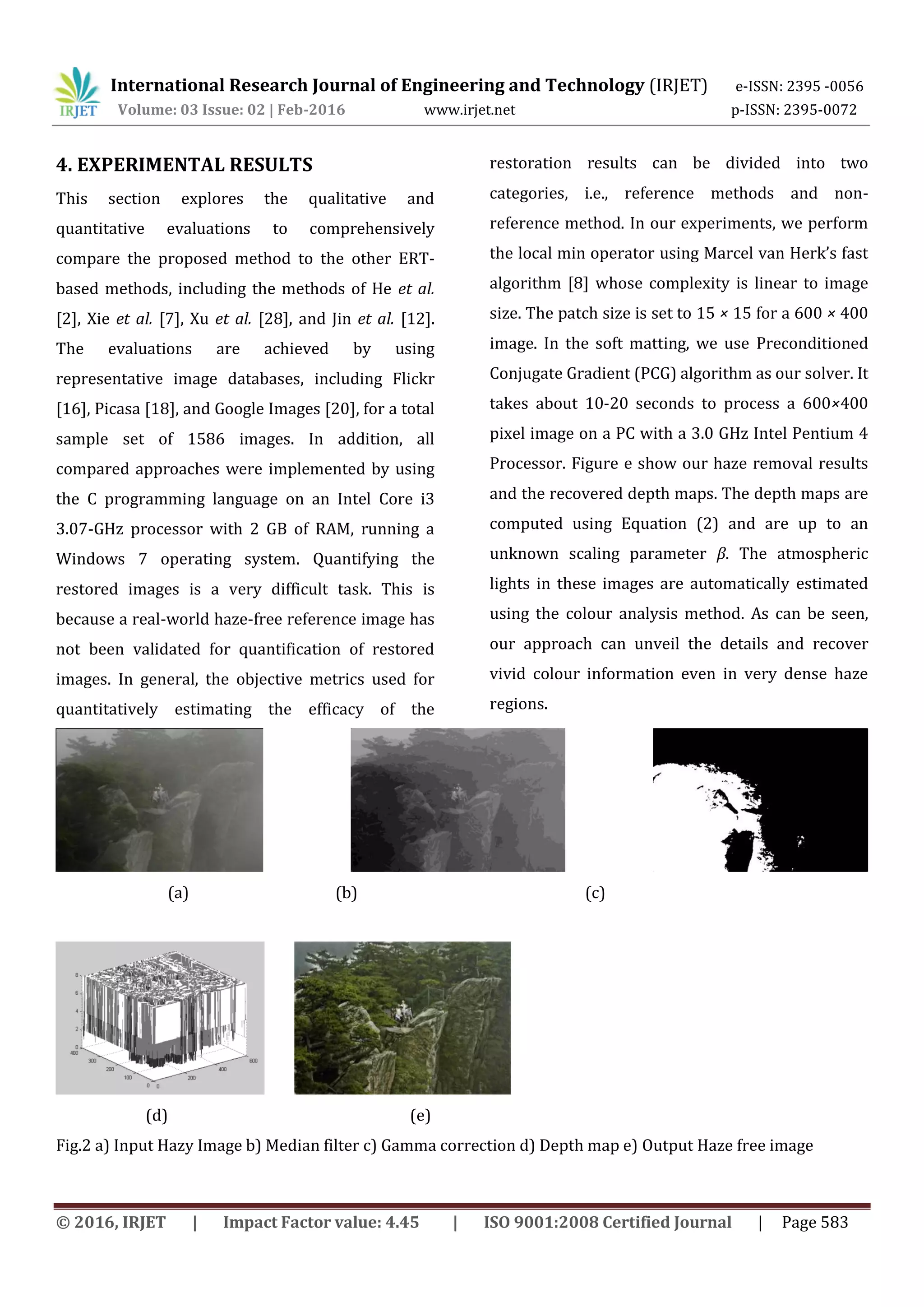 Enhanced Vision of Hazy Images Using Improved Depth Estimation and ...