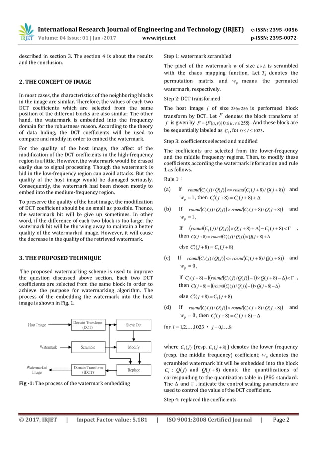 IRJET-A Blind Watermarking Algorithm | PDF