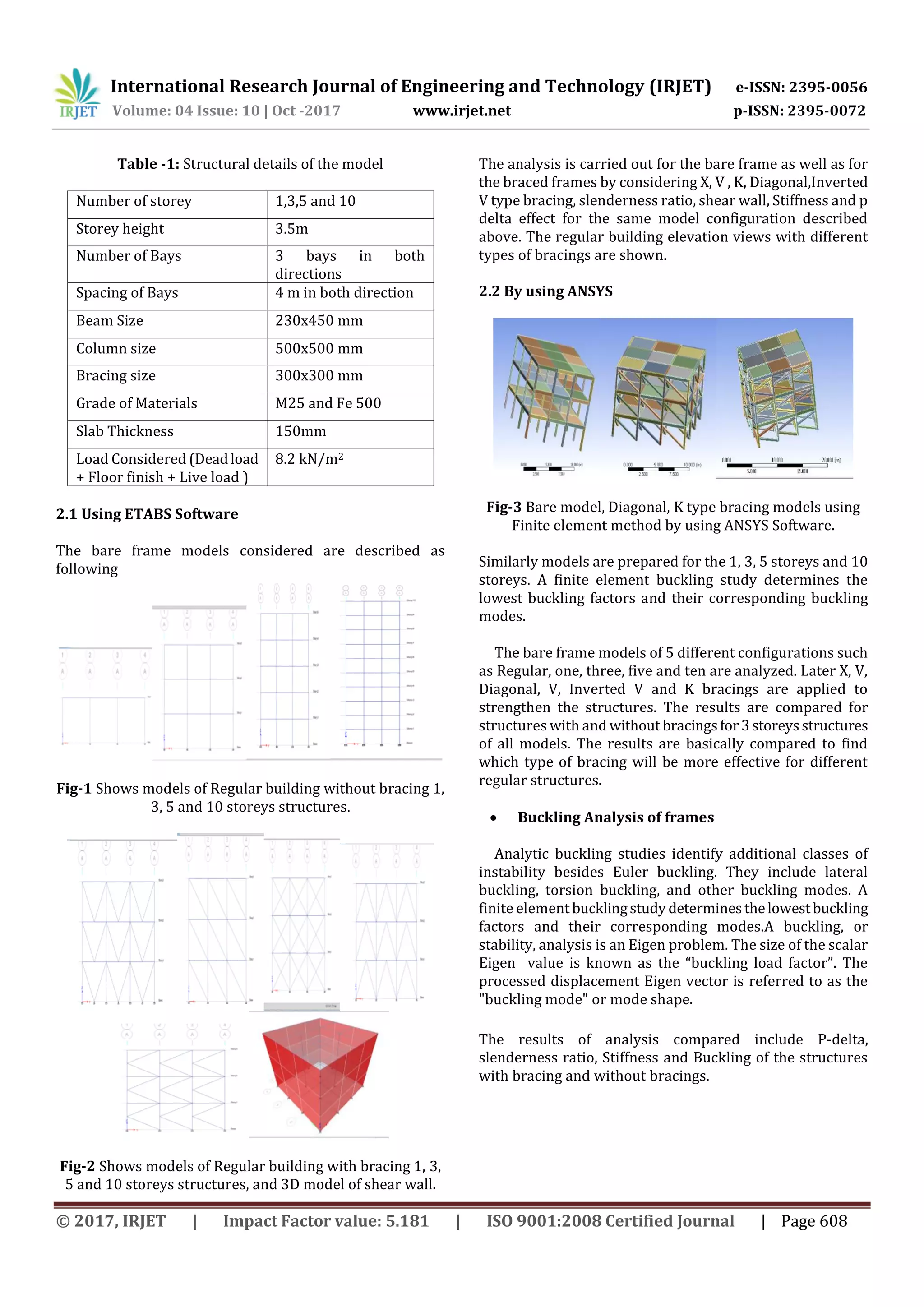 Buckling Analysis of RC Framed Structures with and without Bracings | PDF | Civil Engineering ...