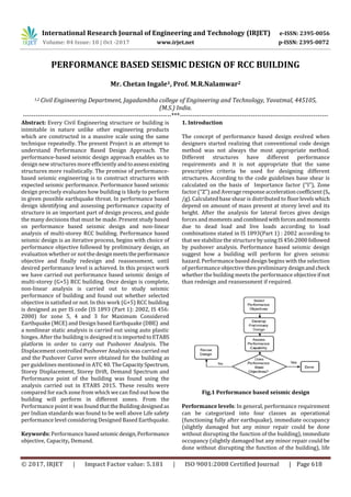 Performance based Seismic Design of RCC Building | PDF