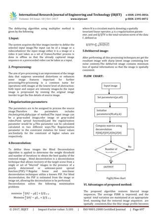 Multi Image Deblurring using Complementary Sets of Fluttering Patterns by Multiplier Method | PDF
