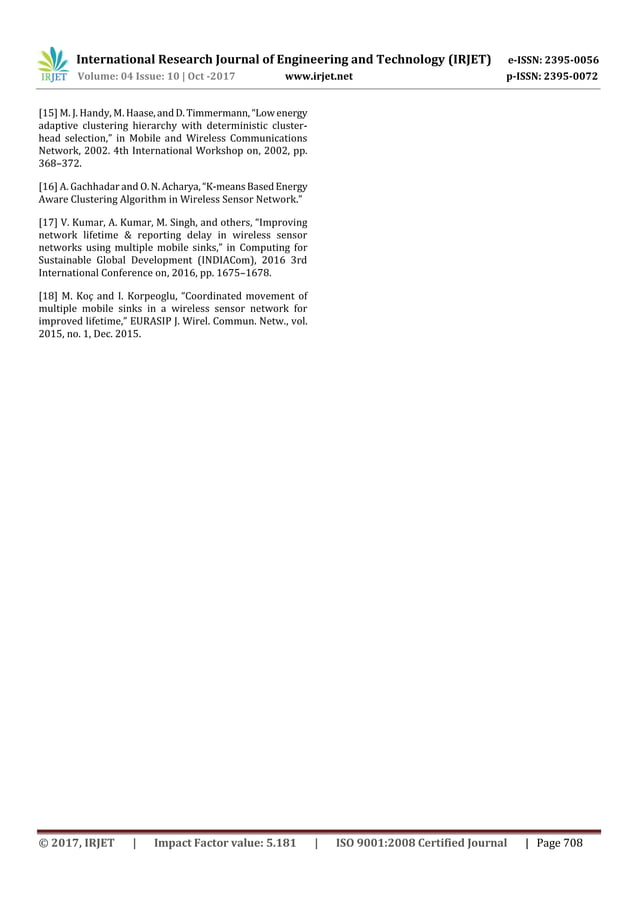 Multiple Sink Positioning and Relocation for Improving Lifetime in Wireless Sensor Network | PDF
