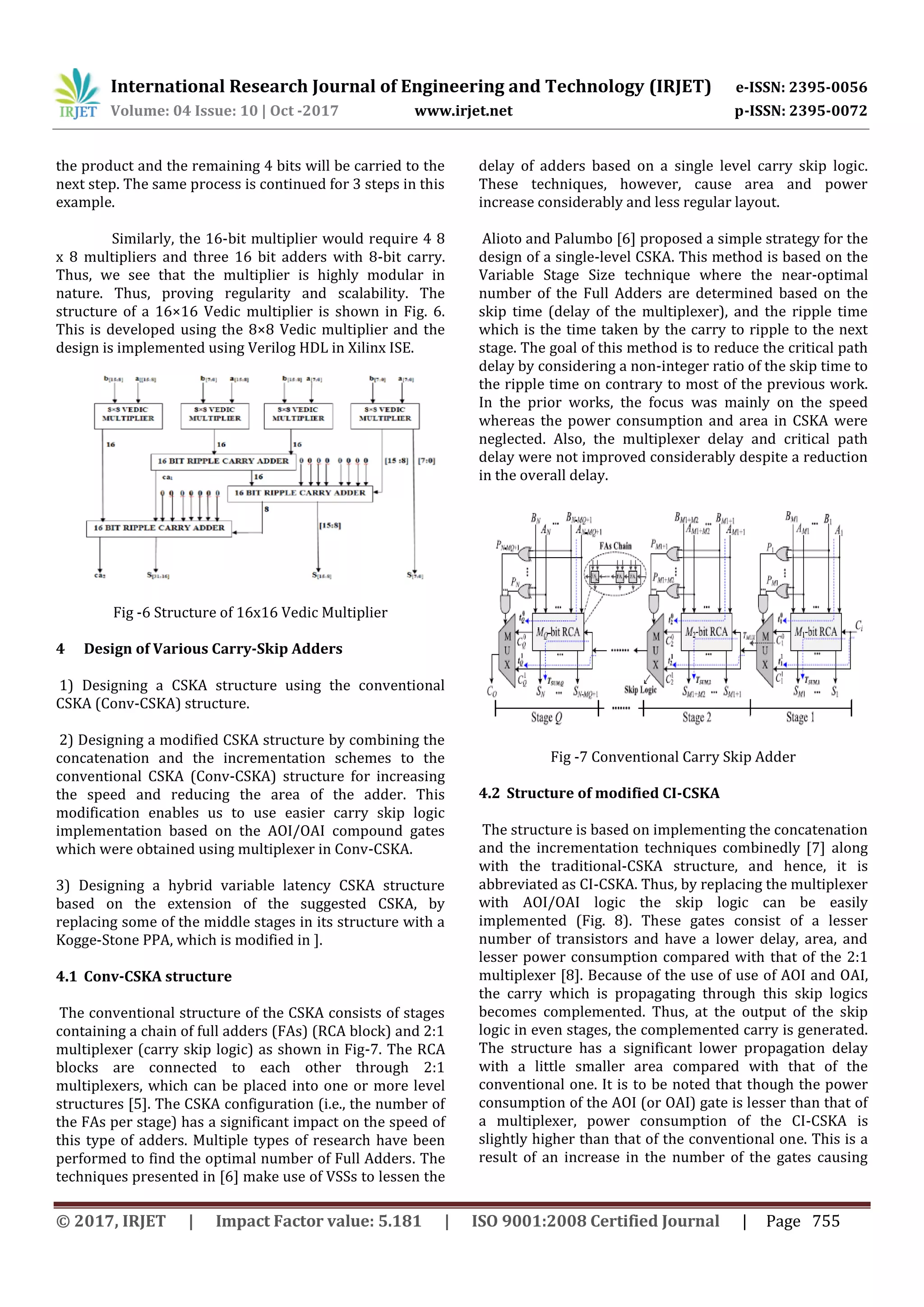 High-Speed and Energy-Efficient MAC Design using Vedic Multiplier and Carry Skip Adder | PDF ...