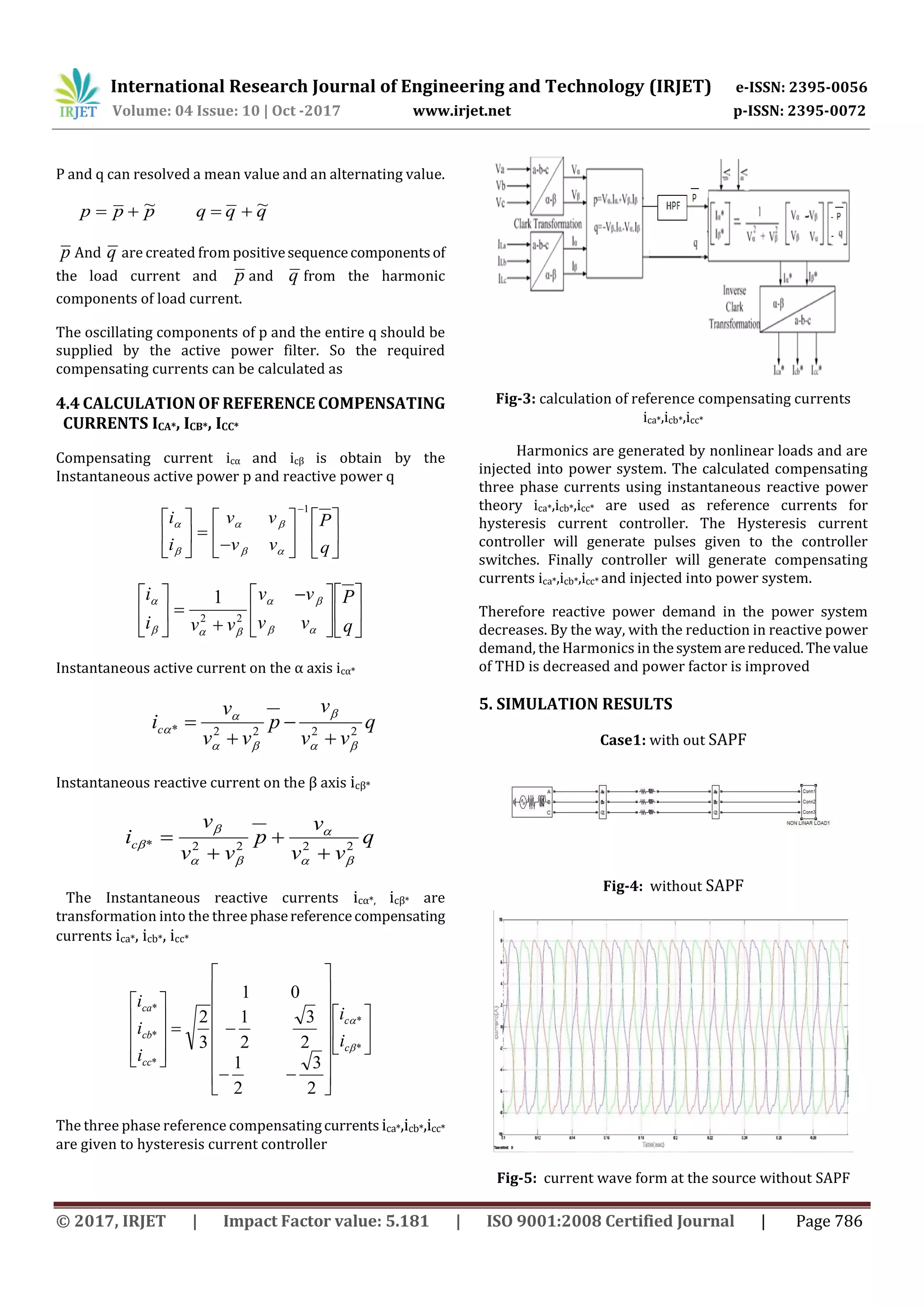 Improvement of Power Quality using IRP-Theory Base Shunt Active Power Filter | PDF