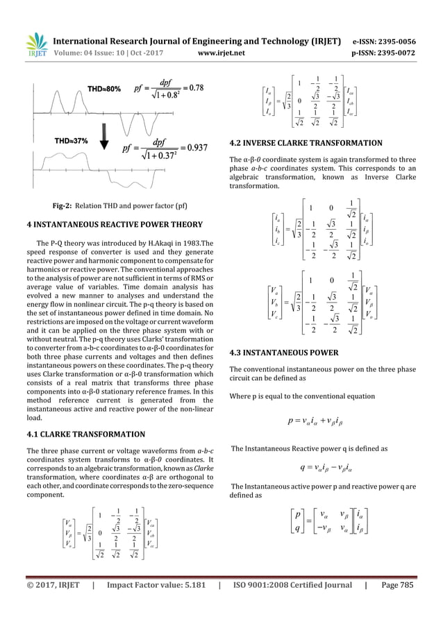 Improvement of Power Quality using IRP-Theory Base Shunt Active Power Filter | PDF