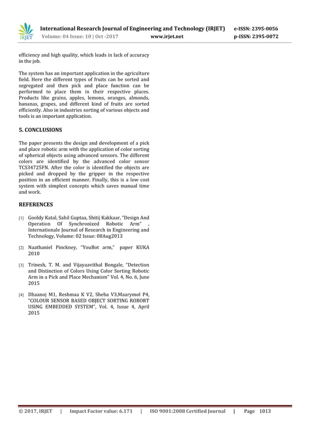 Color Sorting Robotic Arm | PDF | Computer Peripherals | Computing