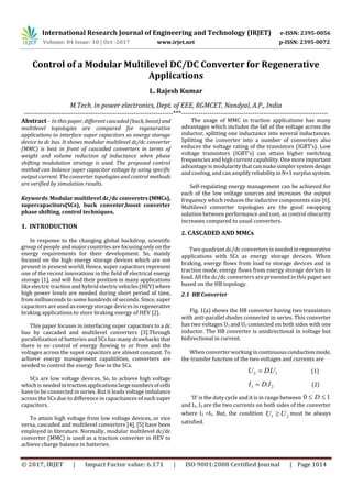 Control of a Modular Multilevel DC/DC Converter for Regenerative Applications | PDF | Radio ...