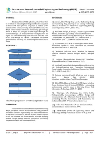 Sms Based Gas Leakage Monitoring in Residential and Industrial Area | PDF