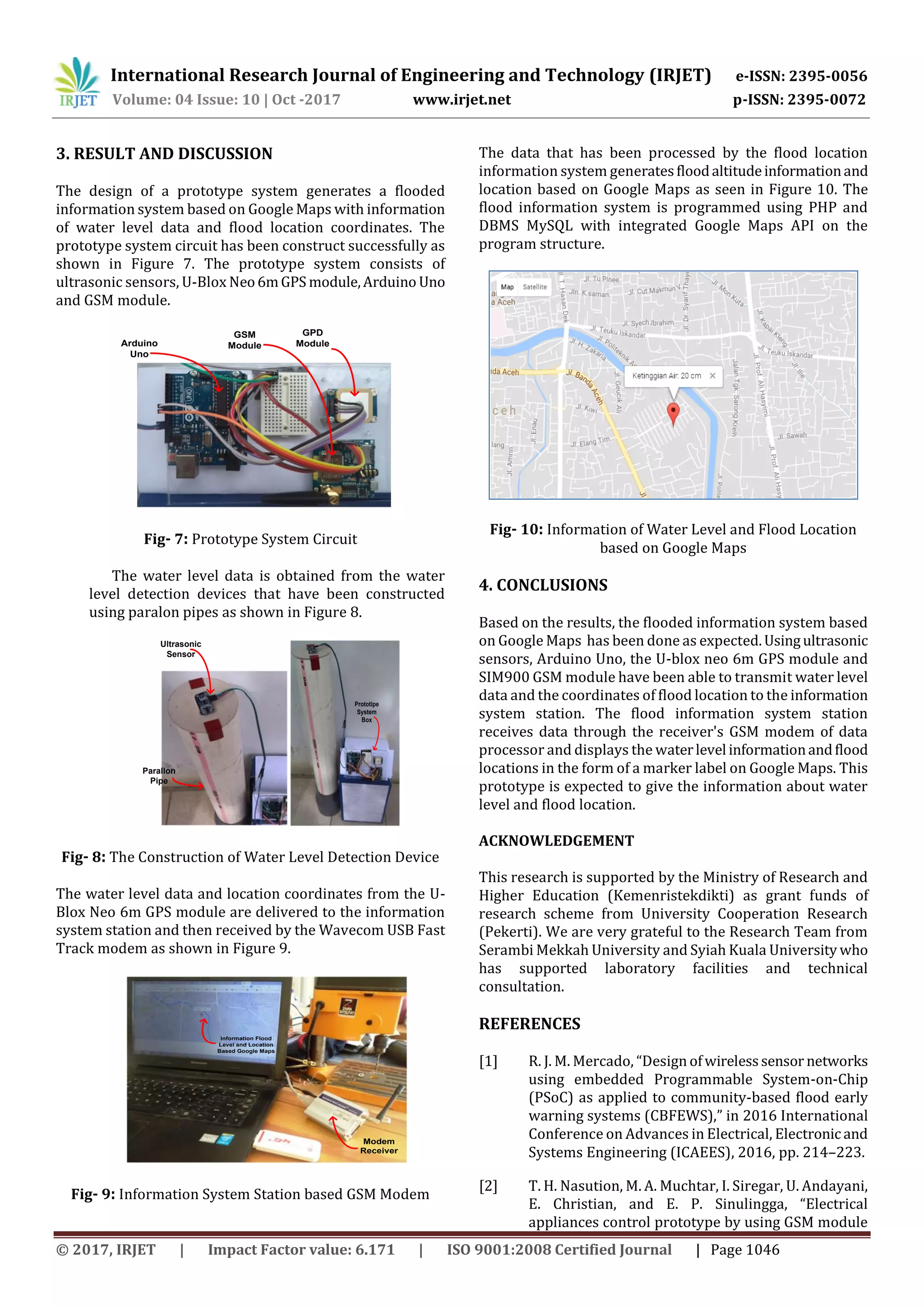 Prototype of Google Maps-Based Flood Monitoring System using Arduino ...
