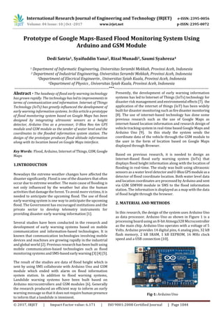 Prototype of Google Maps-Based Flood Monitoring System using Arduino ...
